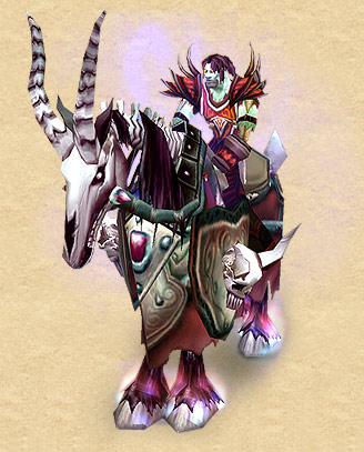 undead with his undead mount (in Clipart)
