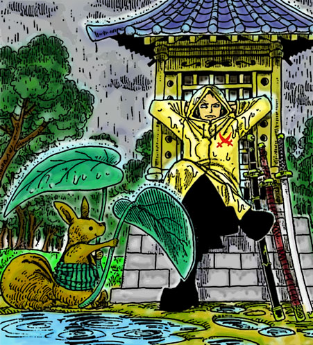 zoro "it rains and rains" (in Clipart)