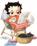 good morning Betty Boop read and relax (in Clipart)