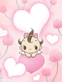 ANGEL BABY WITH HEARTS (in Animated GIFs)
